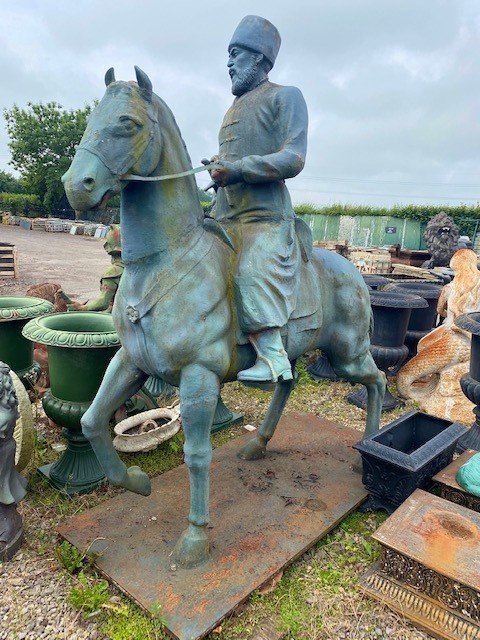 Cast iron statue of a Russian Cossack - Wells Reclamation