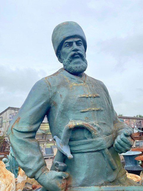 Cast iron statue of a Russian Cossack - Wells Reclamation