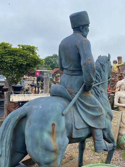 Cast iron statue of a Russian Cossack - Wells Reclamation