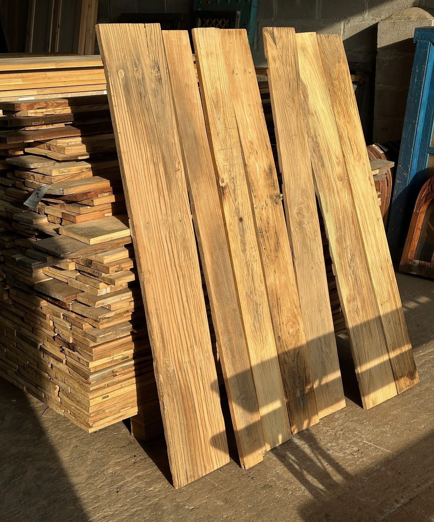 Reclaimed elm floorboards - Wells Reclamation