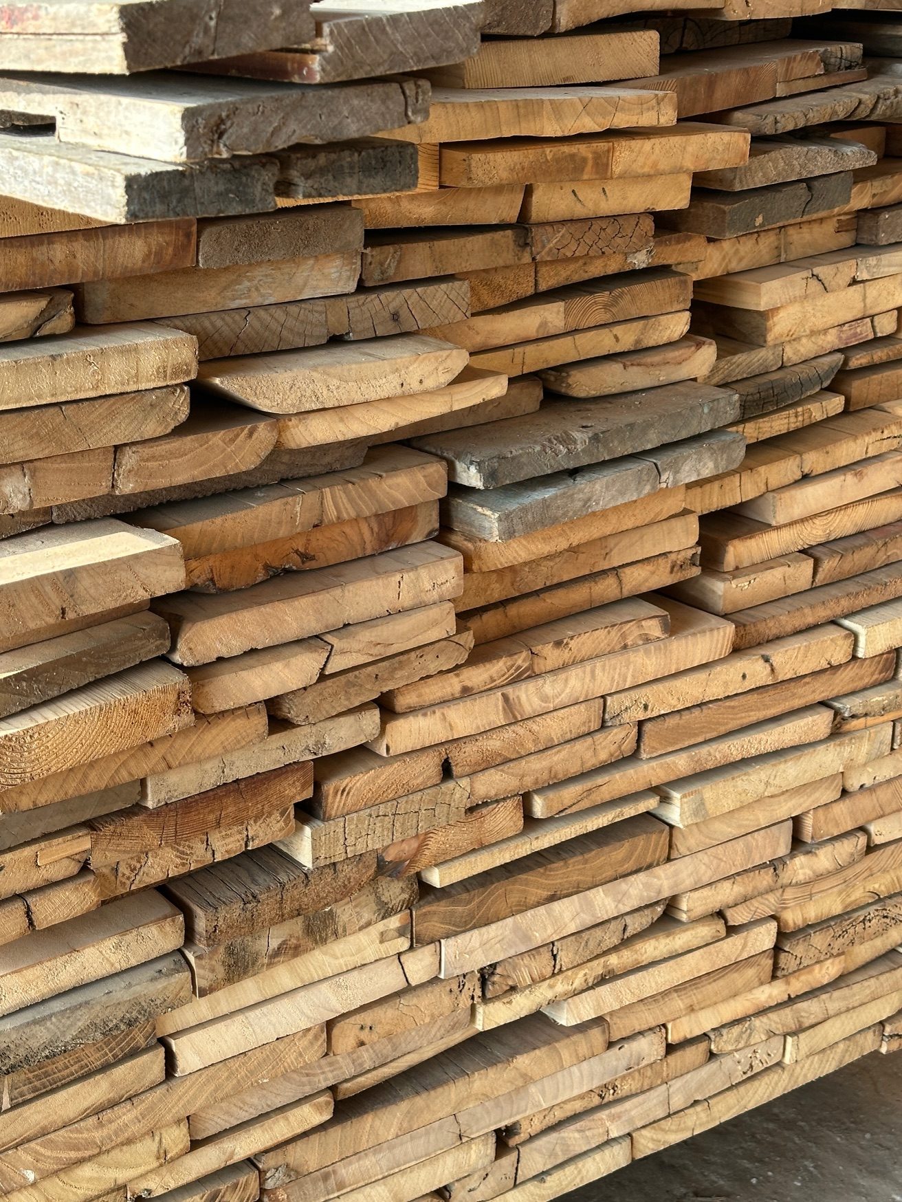 Reclaimed elm floorboards - Wells Reclamation