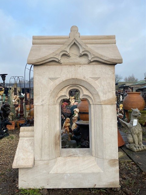 Hand Carved Natural Stone Bell Tower - Wells Reclamation