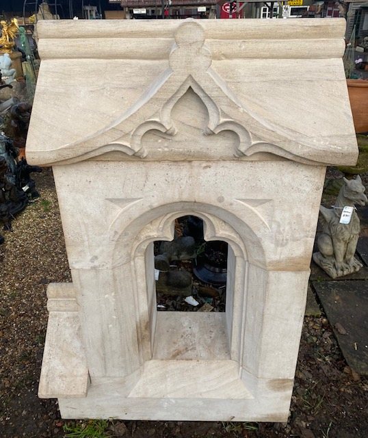 Hand Carved Natural Stone Bell Tower - Wells Reclamation
