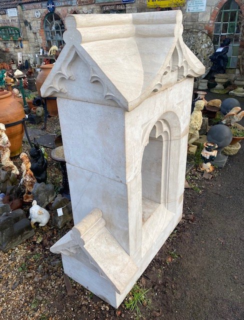Hand Carved Natural Stone Bell Tower - Wells Reclamation
