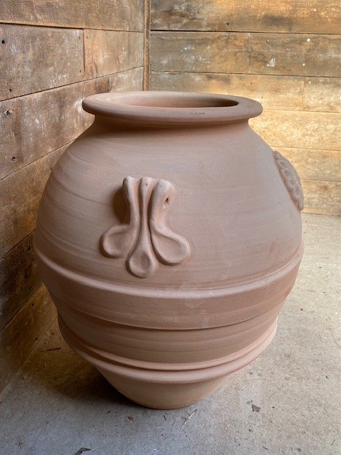 Large teracotta olive pot urn - Wells Reclamation