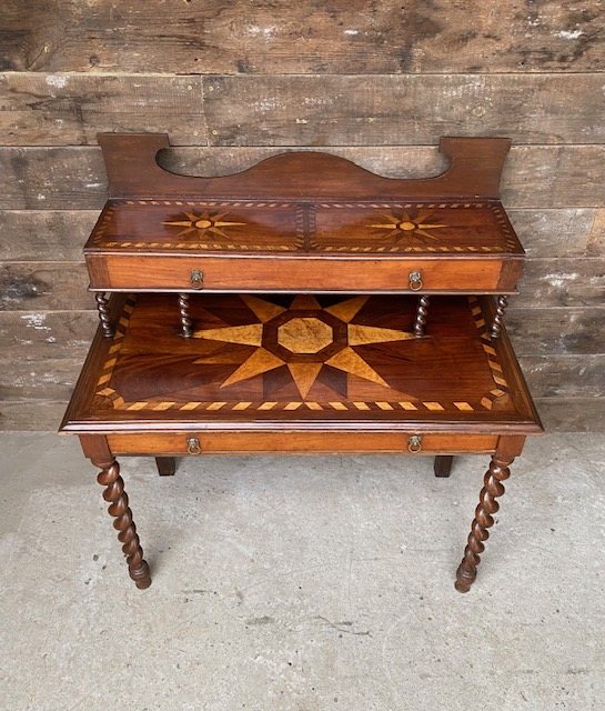 marquetry desk - Wells Reclamation