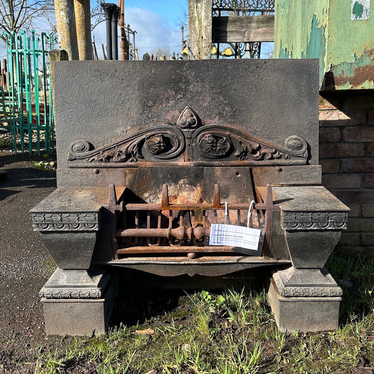 antique cast iron fireplace - Wells Reclamation