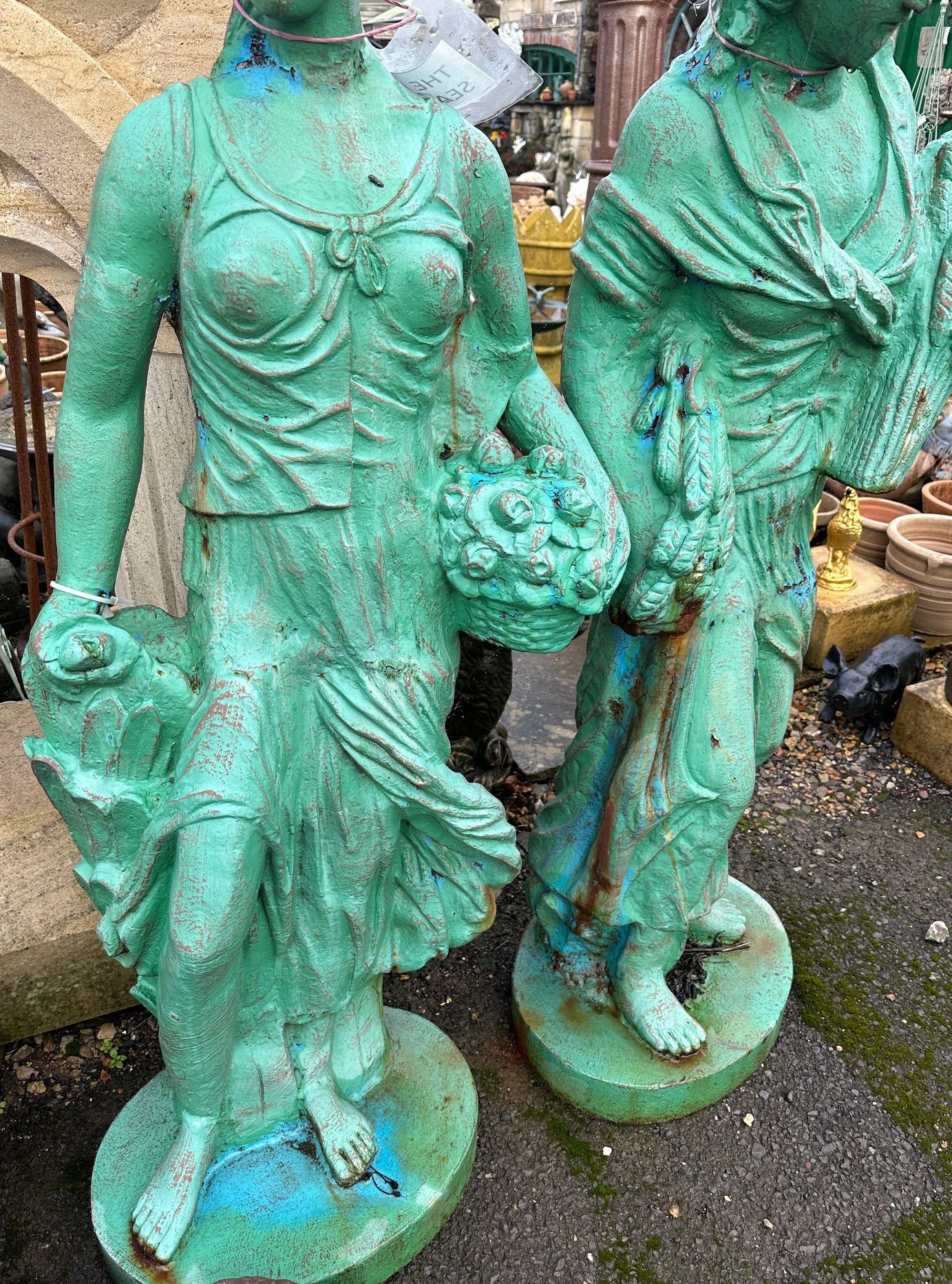 large cast iron statue - Wells Reclamation