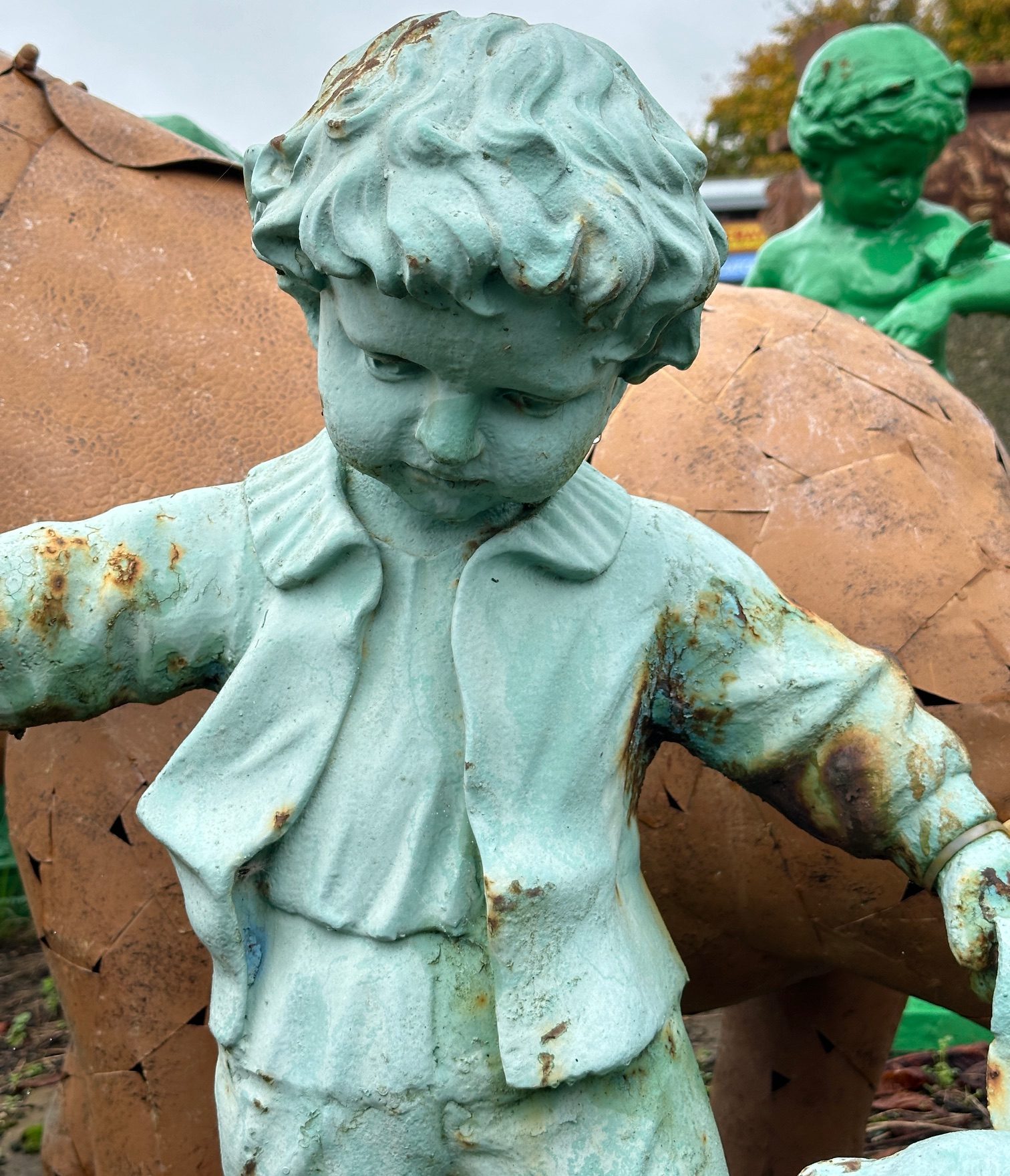 garden cast iron statue - Wells Reclamation