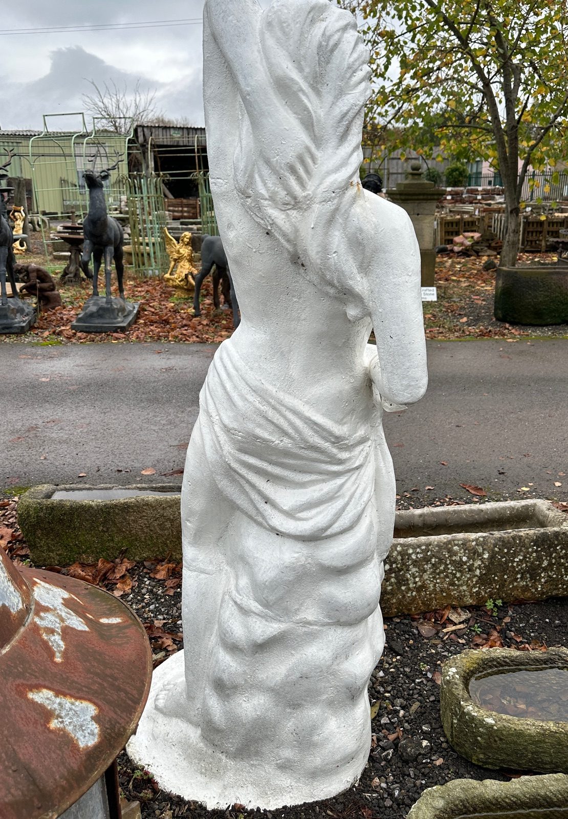 large cast iron statue - Wells Reclamation