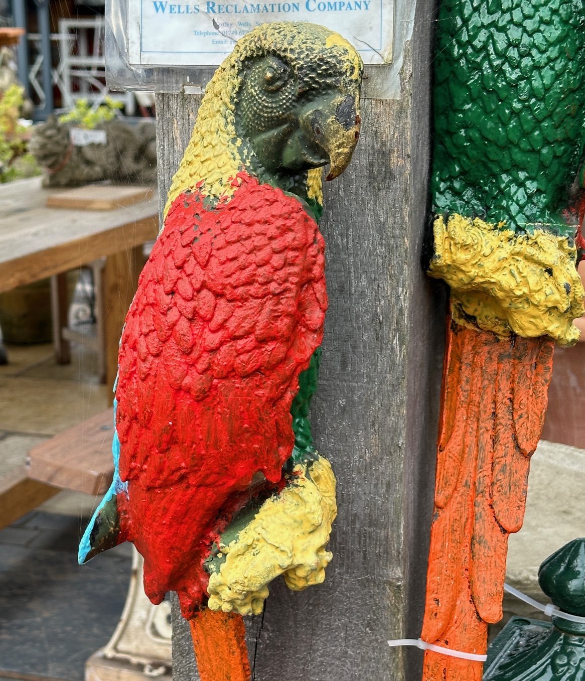 parrot statue - Wells Reclamation