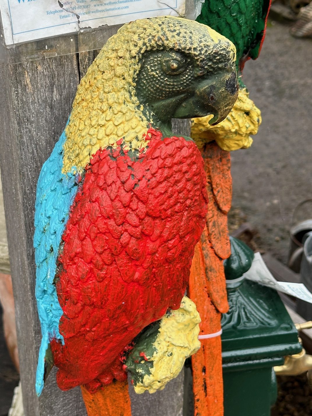 parrot statue - Wells Reclamation