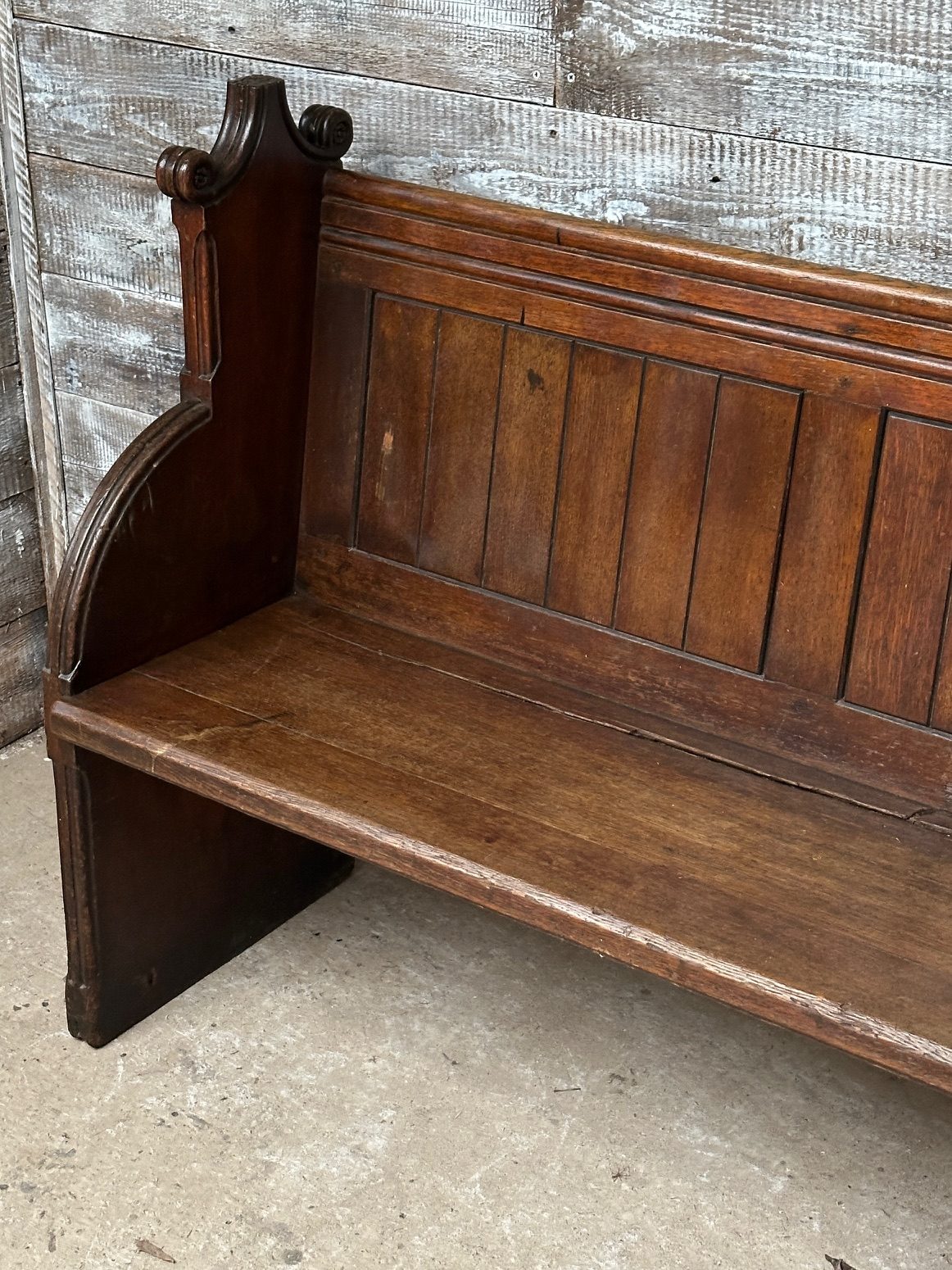 victorian oak pew - Wells Reclamation
