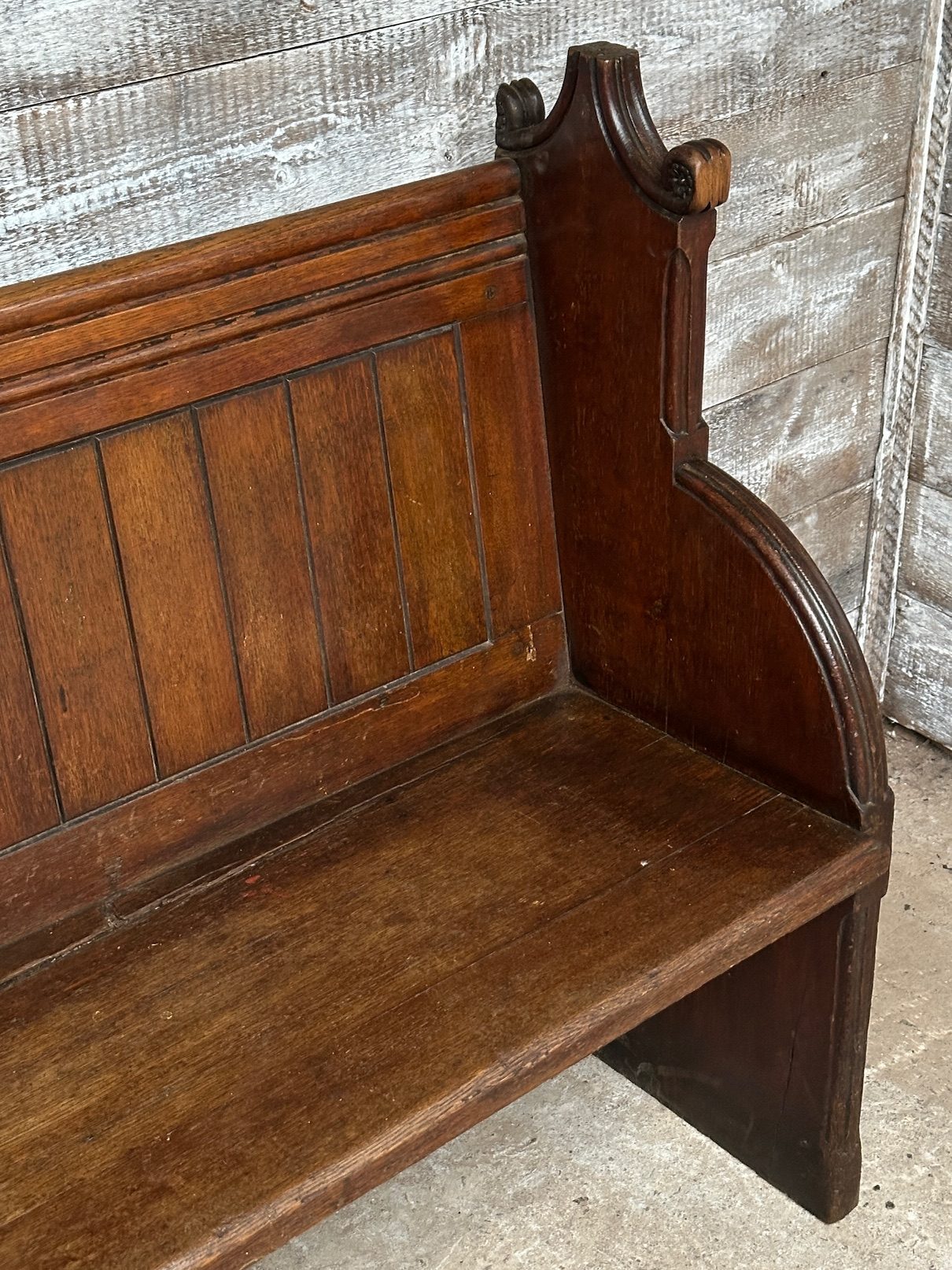 victorian oak pew - Wells Reclamation