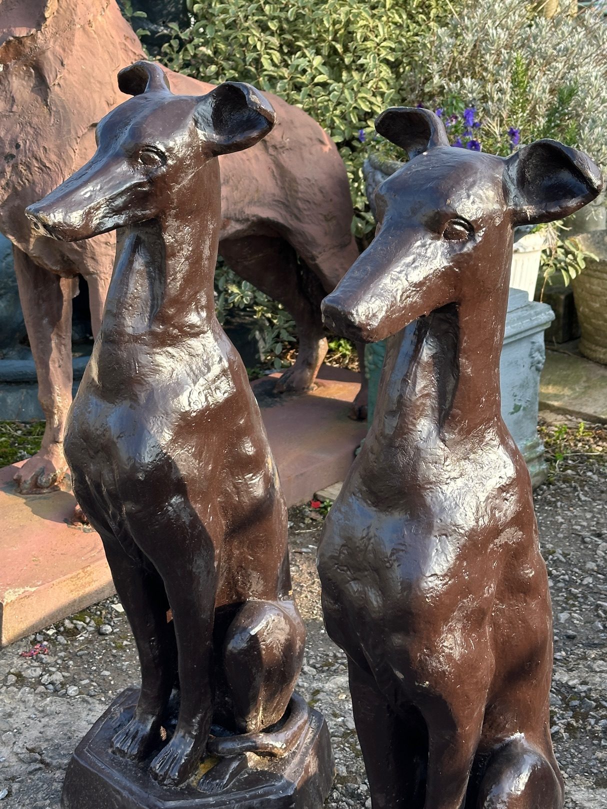 dog statues - Wells Reclamation