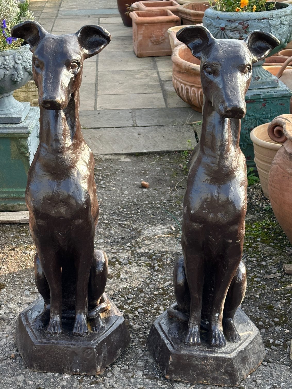 dog statues - Wells Reclamation