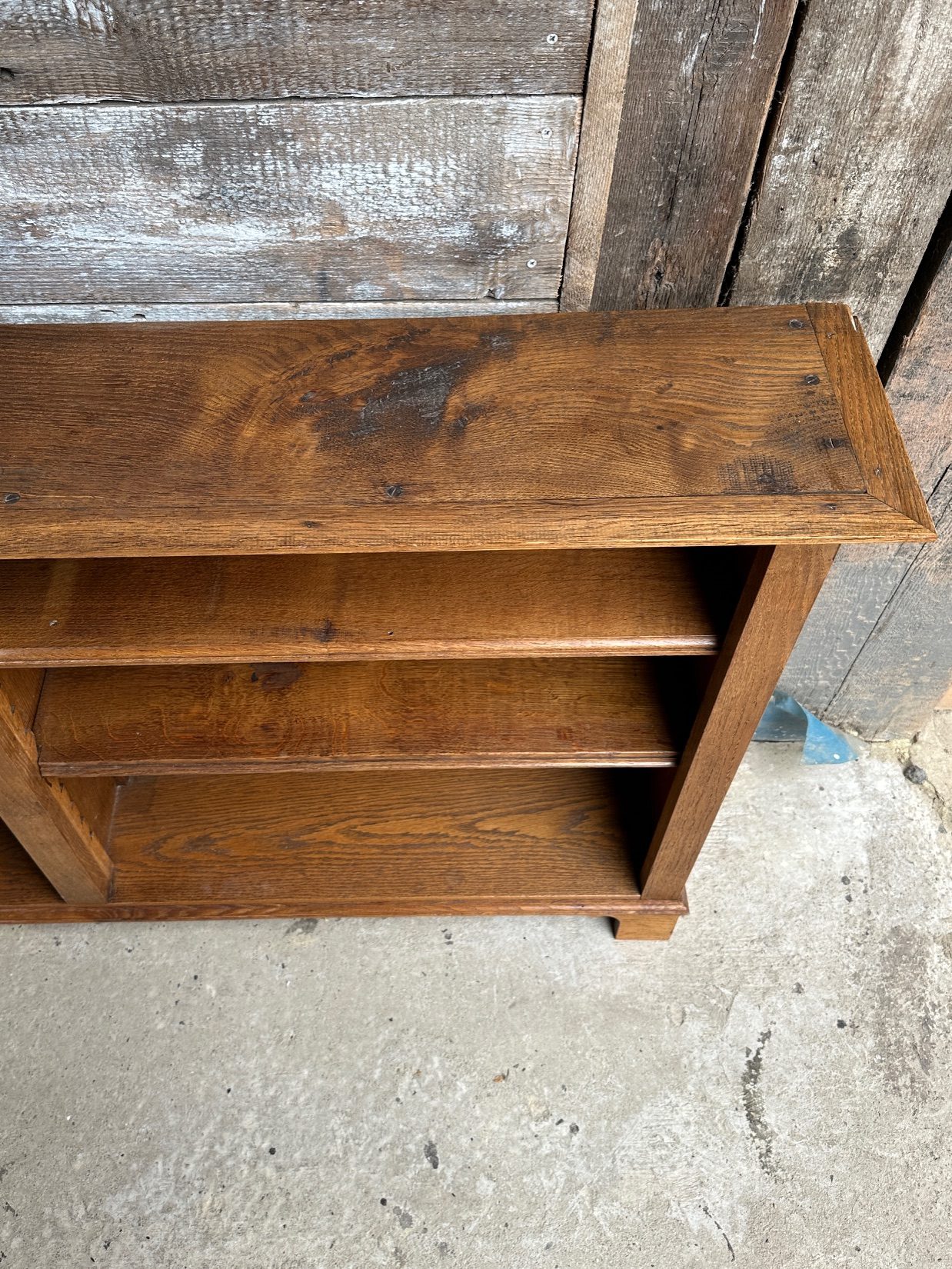 antique low bookcase - Wells Reclamation