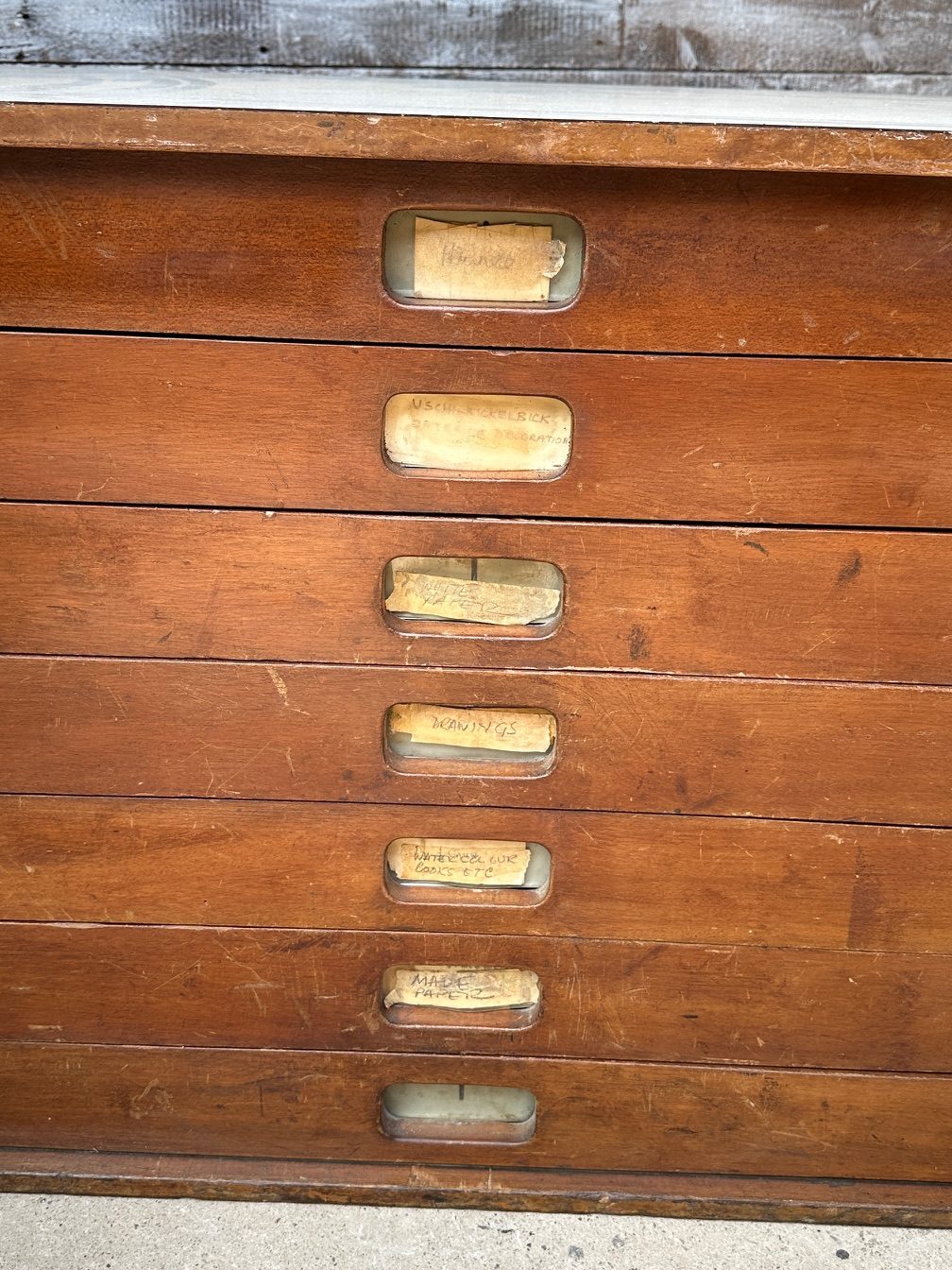 vintage plans chest - Wells Reclamation