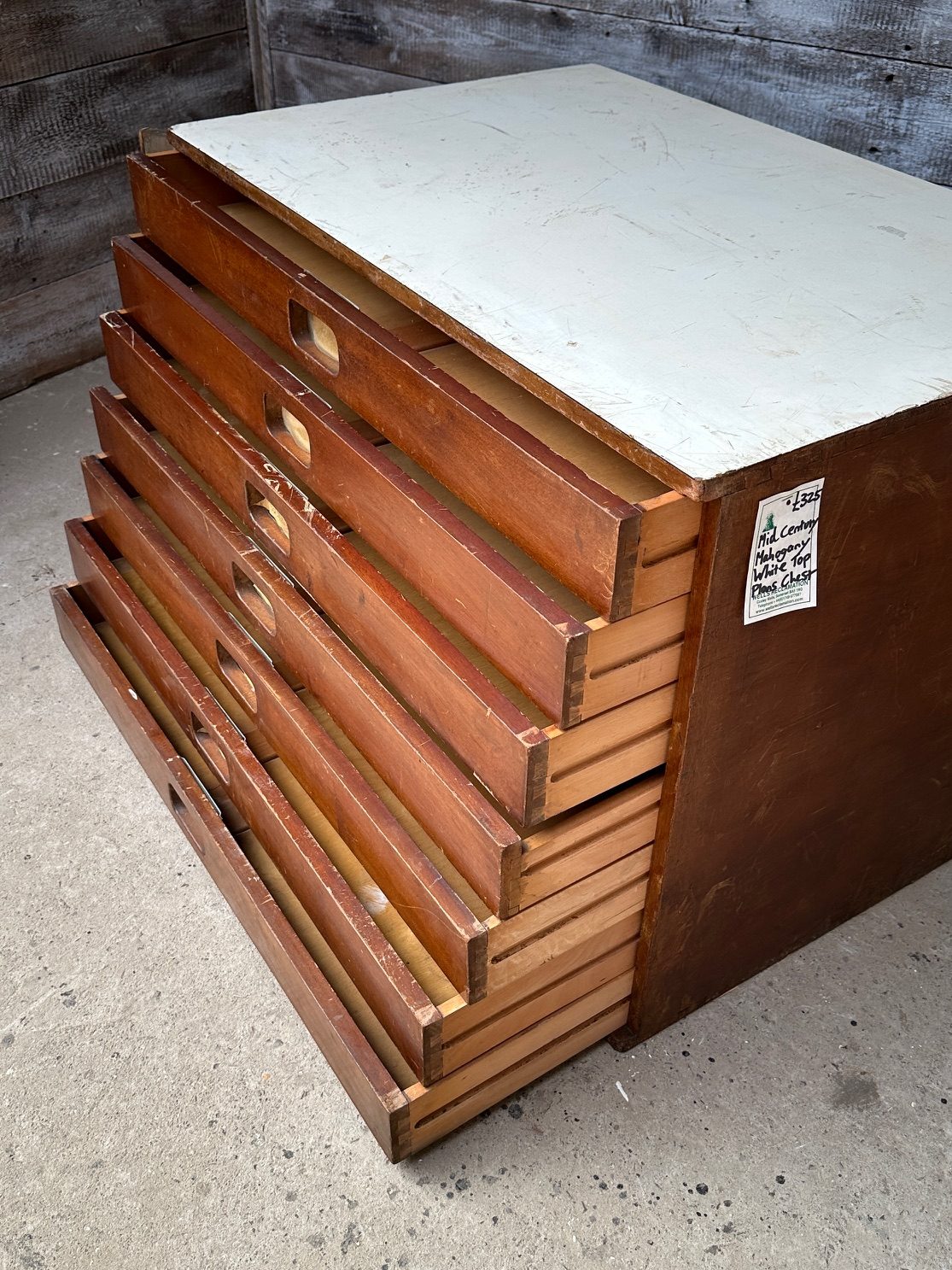 vintage plans chest - Wells Reclamation