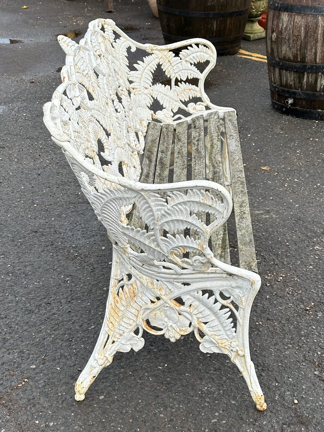 antique garden bench - Wells Reclamation