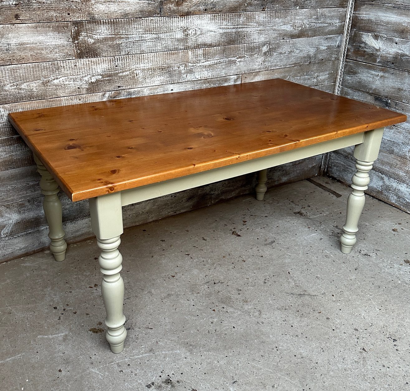 farmhouse pine dining table - Wells Reclamation