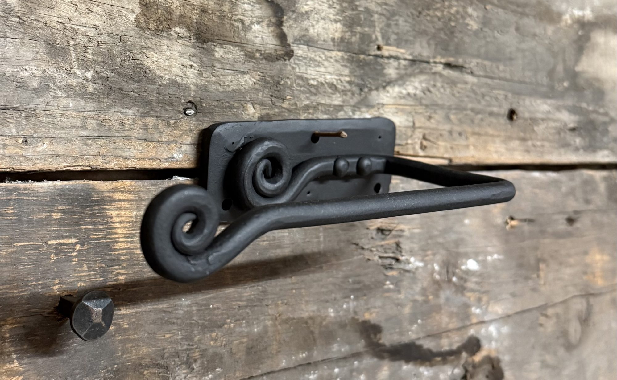 Wrought Iron Loo Roll Holder - Wells Reclamation