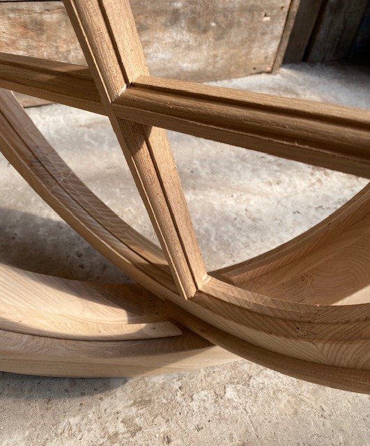 Round Wooden Opening Window (Oak) - Wells Reclamation