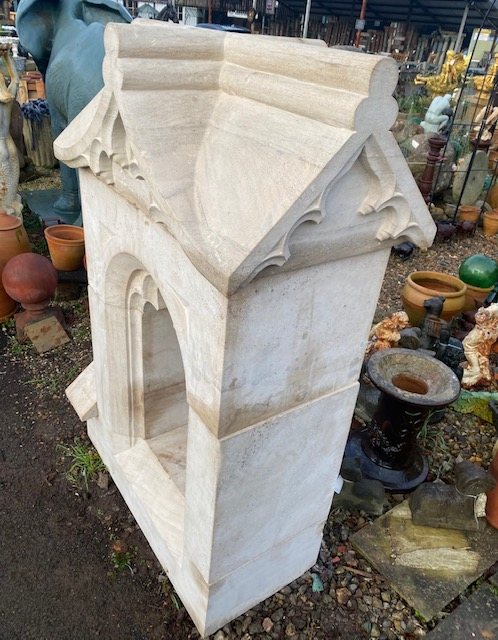 Hand Carved Natural Stone Bell Tower - Wells Reclamation