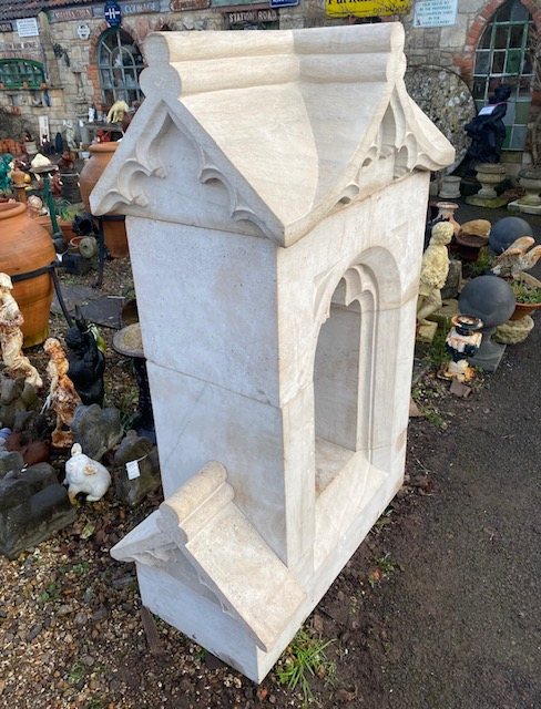 Hand Carved Natural Stone Bell Tower - Wells Reclamation