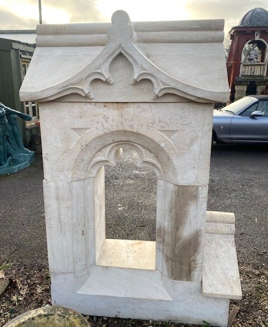 Hand Carved Natural Stone Bell Tower - Wells Reclamation
