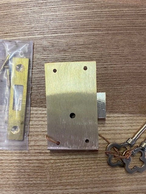 Brass cabinet lock - Wells Reclamation
