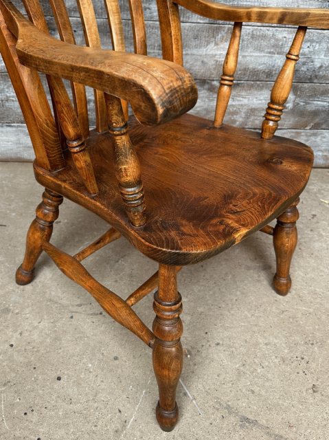 antique grandfather chair - Wells Reclamation